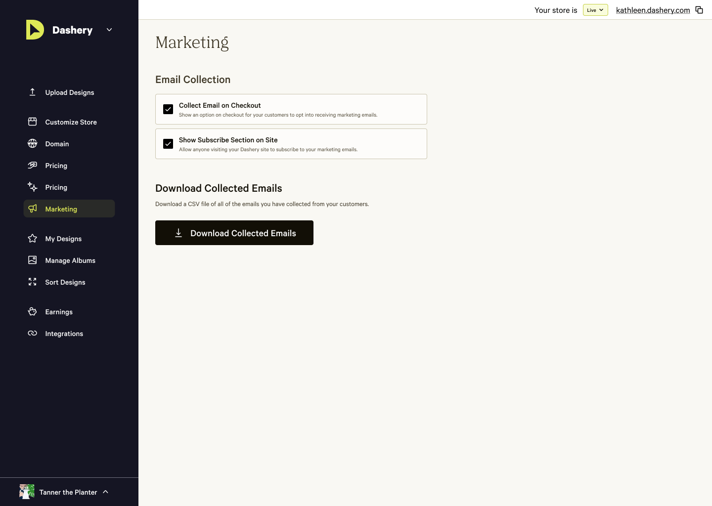 How do I turn on the email subscription feature? – Dashery